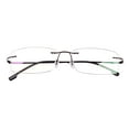Agstum Titanium Alloy Flexible Rimless Hinged Optical Rectangle ...