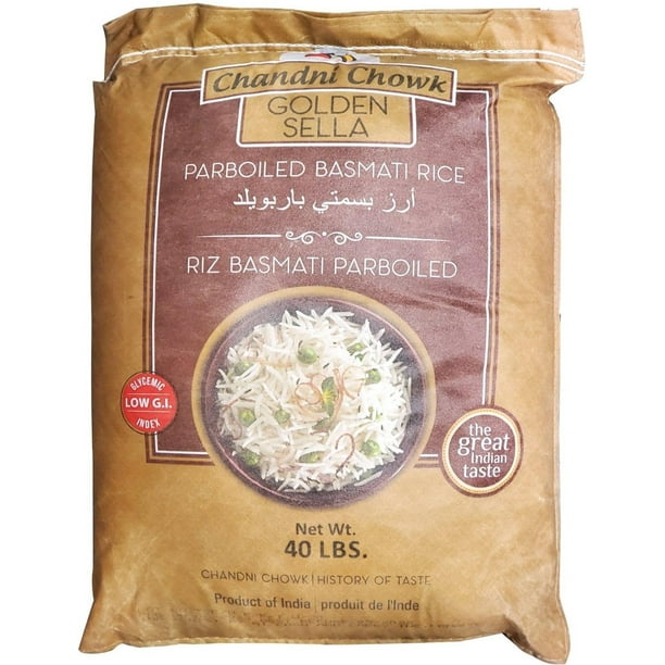 Chandni Chowk Golden Sela Basmati Rice, 40lb - Walmart.ca