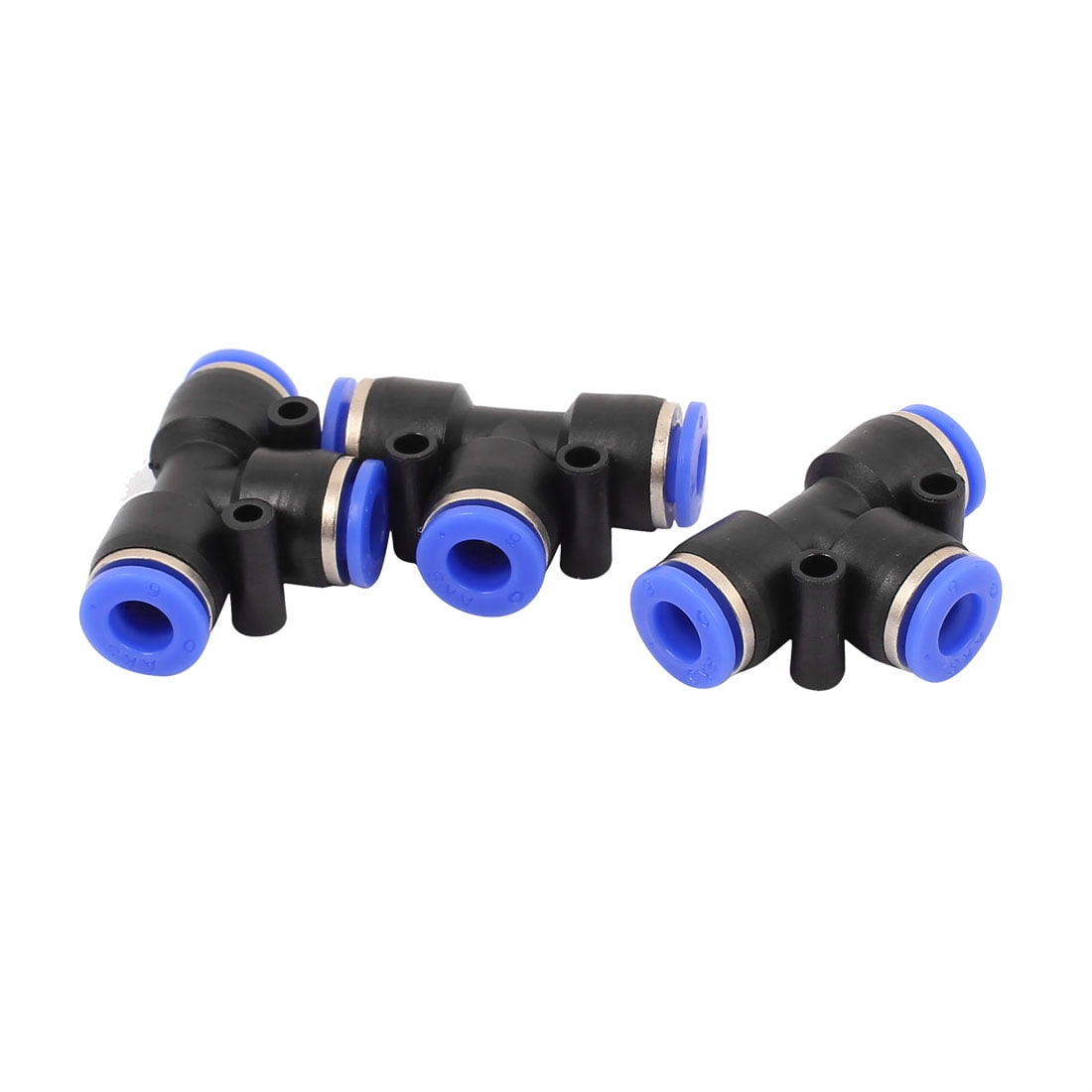 6mm Dia Pneumatic 3 Way Connector Tube Pipe Air Quick Release Fitting ...
