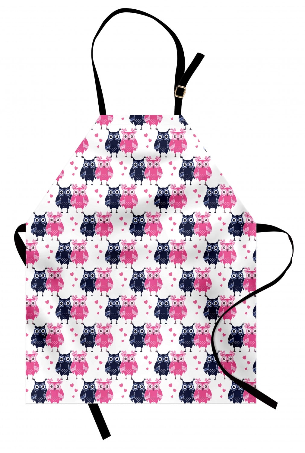 Owl Apron, Valentines Animals Lovebirds Boy and Girl Bird Motifs on ...