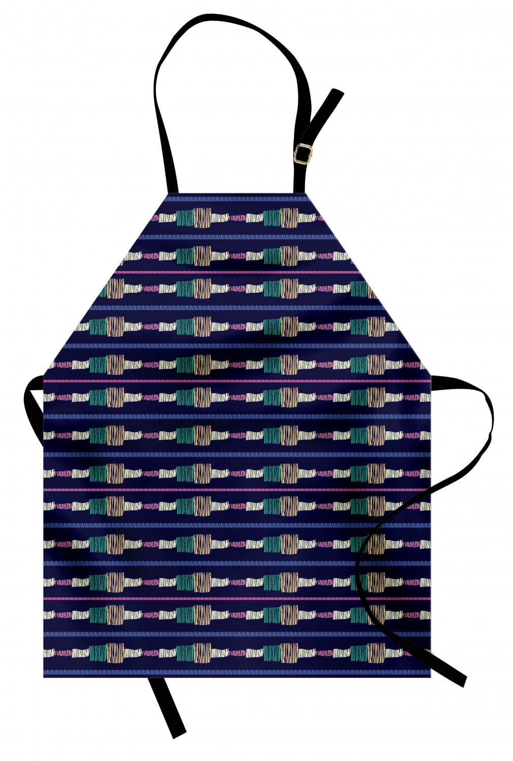 Abstract Apron Colorful Composition with Grunge Doodle Style Lines and ...