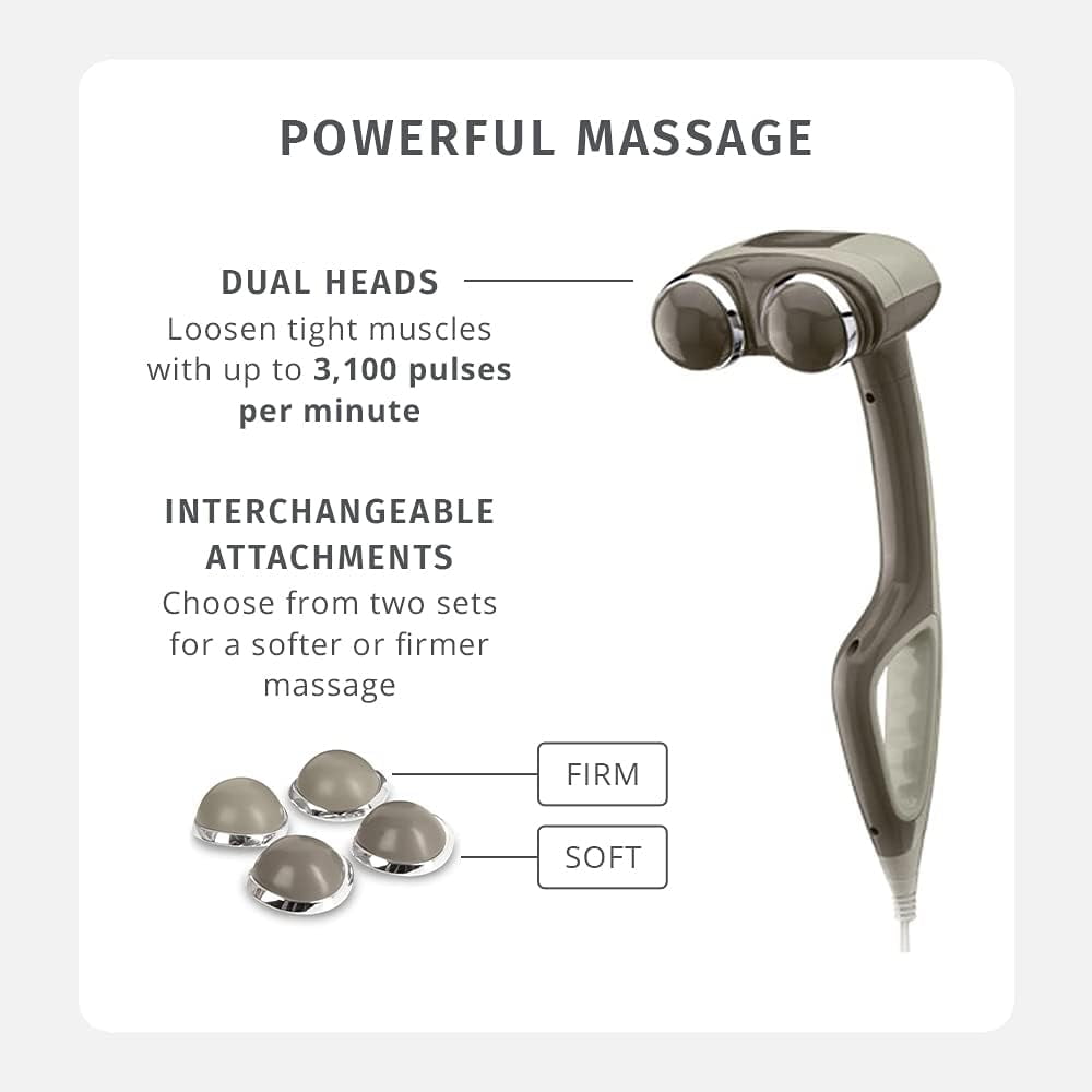Dual-Head Percussion Massager with Heat by HoMedics Nepal | Ubuy