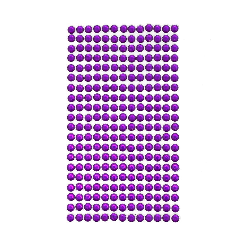 Round Adhesive Diamond Gem Stickers, 6mm, Purple - Walmart.com