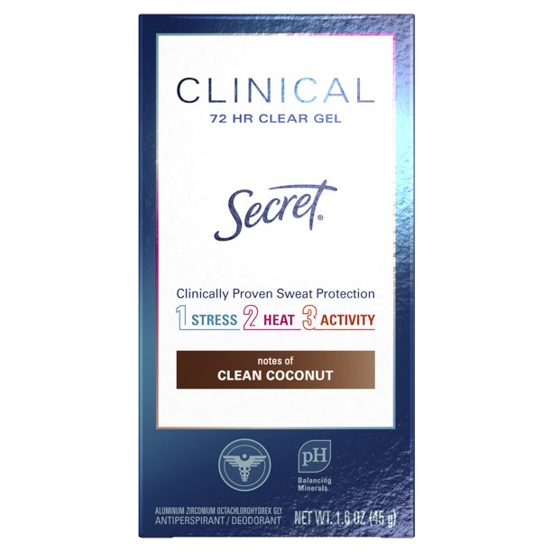 Secret Clinical Clear Gel Antiperspirant Deodorant for Women Coconut 1 ...