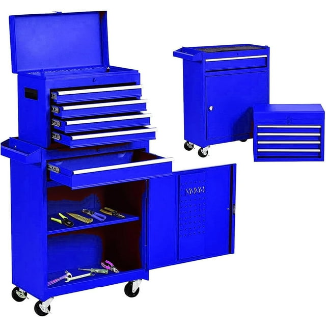 Sesslife 5-Drawer Rolling Tool Chest on Wheels, High Capacity Tool Cabinet with Drawers ...