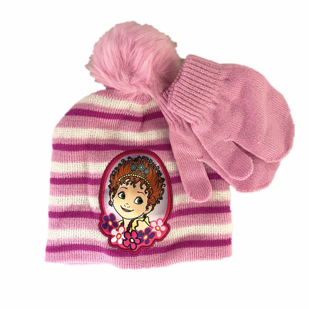 Disney Fancy Nancy Beanie Hat and Gloves Set for Girls, Kids Hat and ...