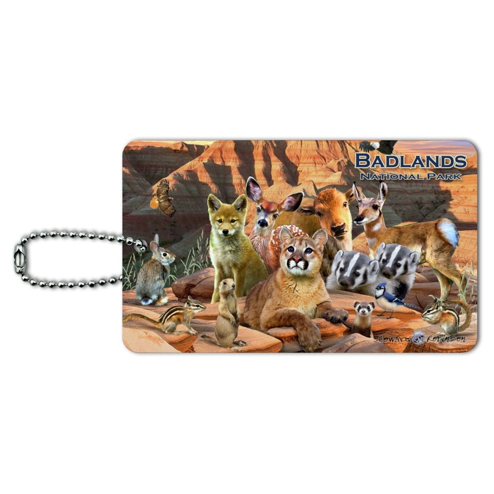 Badlands National Park South Dakota SD Animals Cougar Coyote Luggage ...
