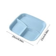 10x9 Inch Plastic Square Dining Plates, 3 Compartment Plate for ...