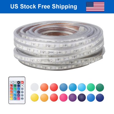 16.4ft RGB LED Light Strip 5050, Color Changing Tape Lights with Remote ...