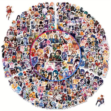 300pcs Anime Stickers - Waterproof Vinyl Manga Decals for Laptops Water ...