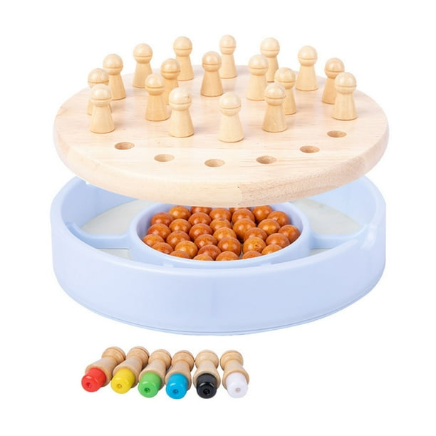 Wooden Color Memory Chess, Kids Wooden Memory Match Stick Chess, Memory ...