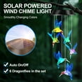 Solar Hummingbird Wind Chime, 8-10 Hours Color Changing Led Wind Chime ...