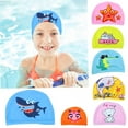 Jungdeepe Kids Swim Caps Baby Bathing Caps Children Cartoon Swimming ...