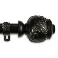 Frond 1" Curtain Rod 120-170 inch - Black - Walmart.com