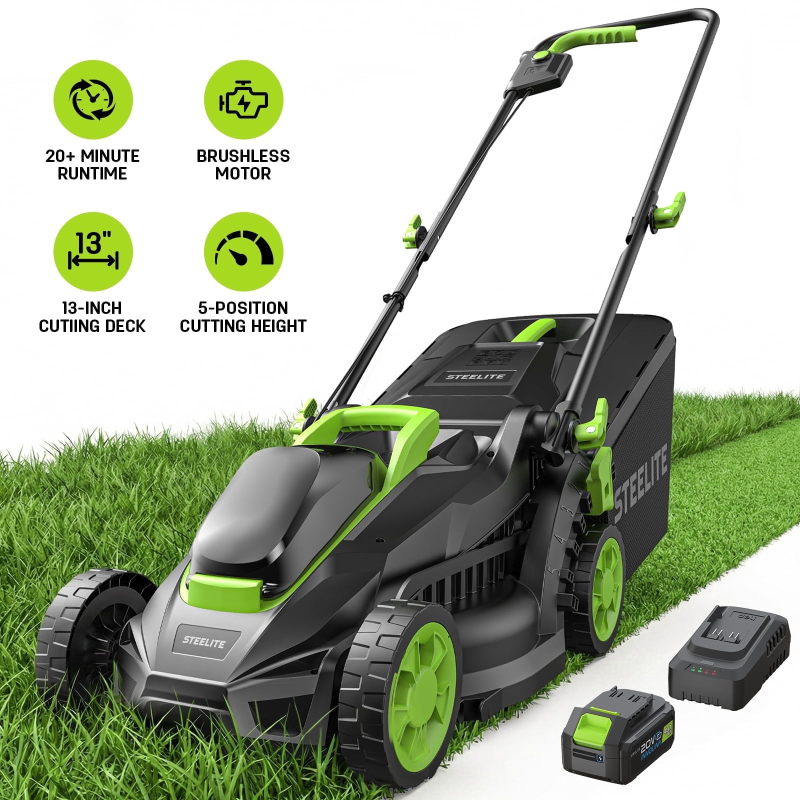 Click here for Steelite 13-Inch Cordless Lawn Mower  21v Electric... prices