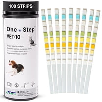 One Step Pet Urine Testing Strips, 100 x Urinalysis Parameter Tests for ...