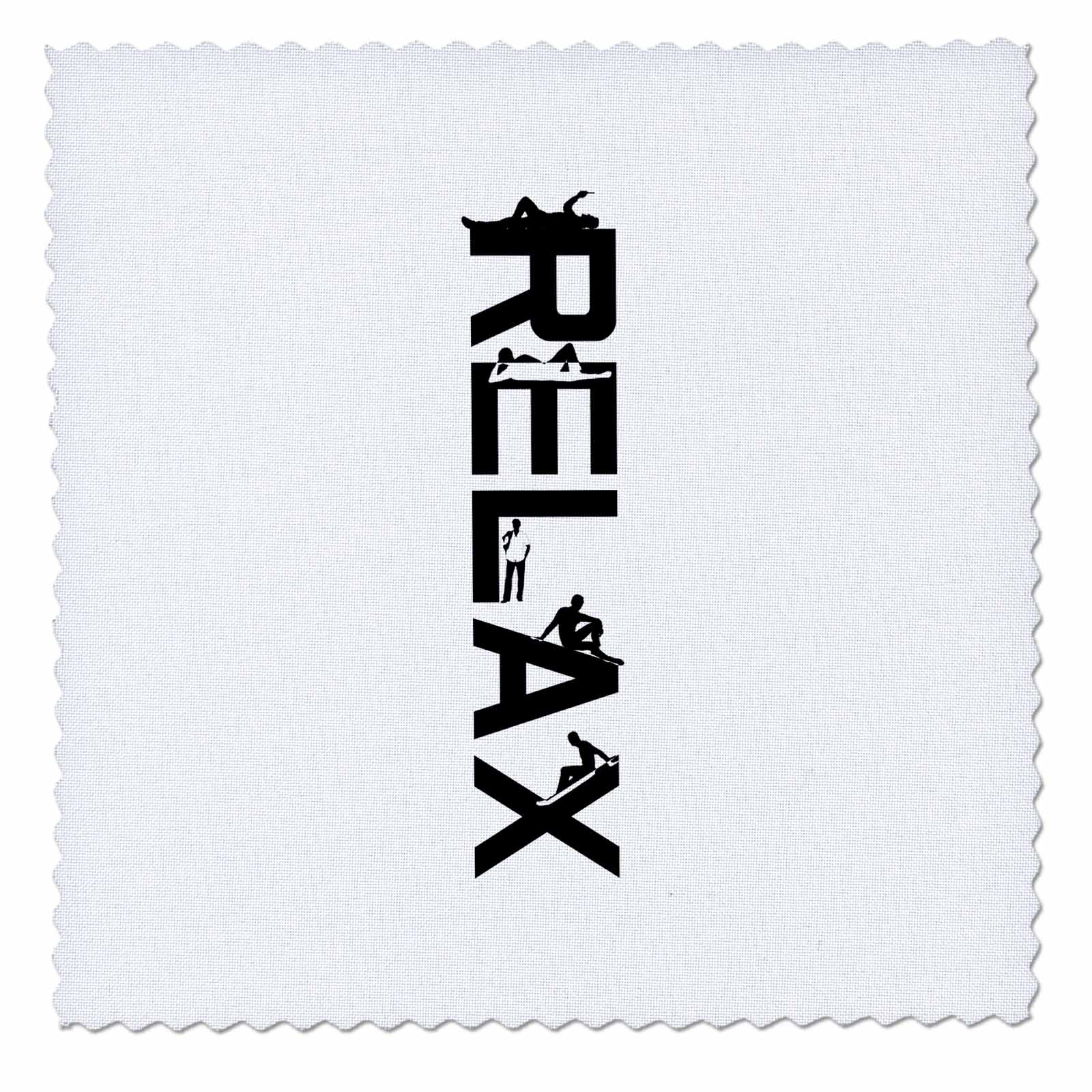 Elegant vertical text RELAX with male silhouettes on each letter 6x6 ...