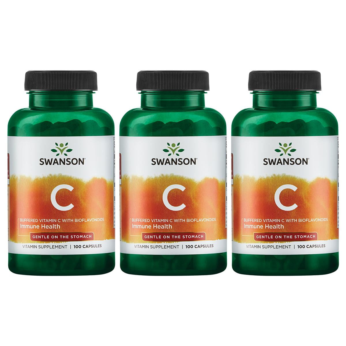 Swanson Buffered Vitamin C with Bioflavonoids 500 mg 100 Caps 3 Pack - Walmart.com