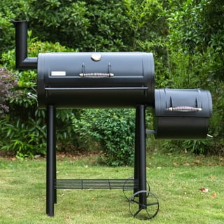 Zimtown BBQ Charcoal Grill Outdoor Barbecue Pit with Offset Smoker ...
