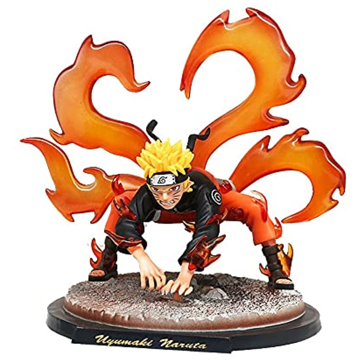Naruto Anime Nine Tailed Demon Fox Naruto PVC Material Anime Model Game ...