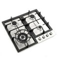 Cosmo 24 in. Stainless Steel Drop-In Gas Cooktop in Silver with 4 ...