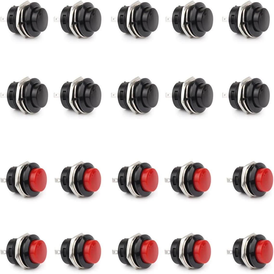 SPST Mini Push Button Switch AC250V/3A AC125V/6A With no lock Momentary ...