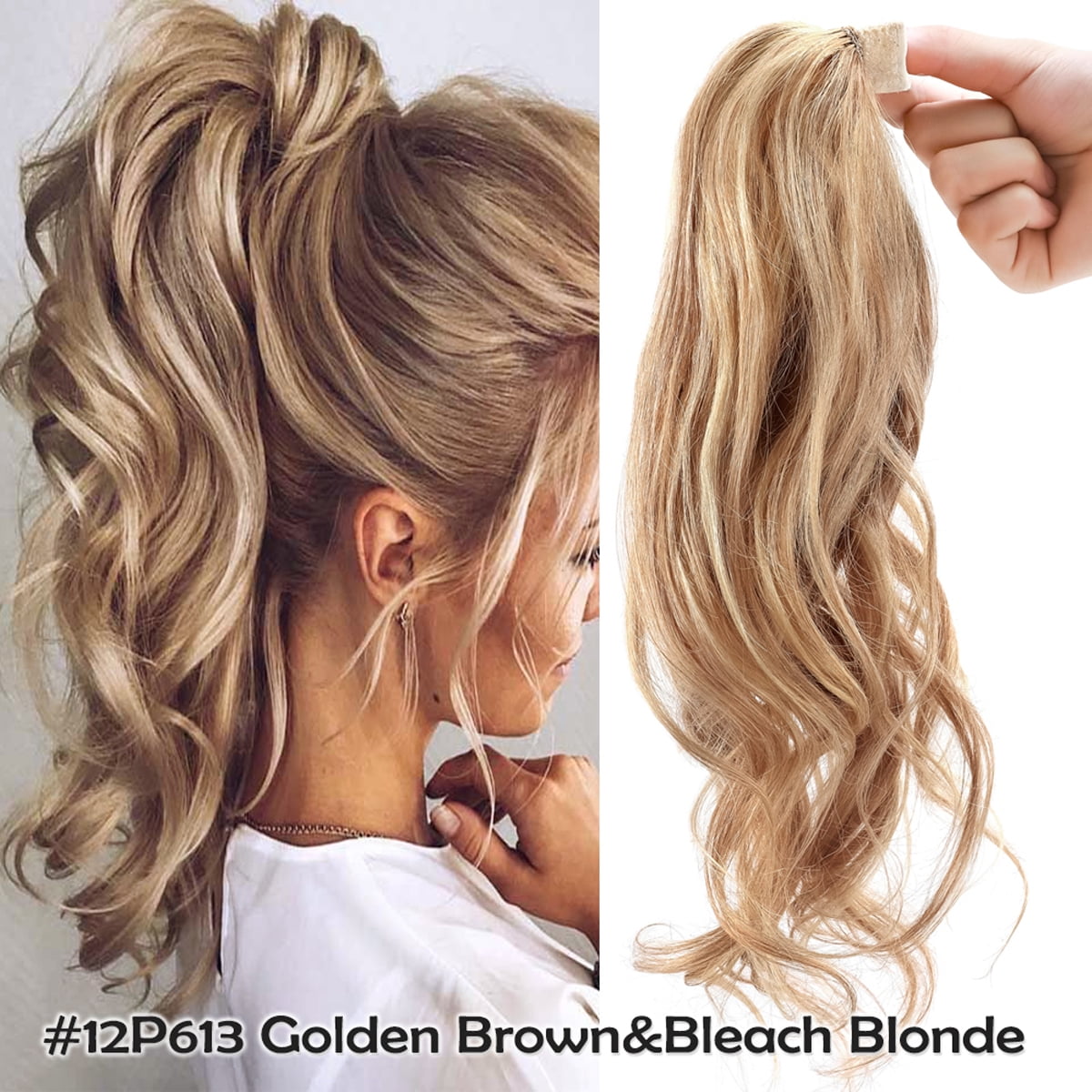 Benehair Clip in Ponytail Hair Extensions Pony tail Wrap Around Real ...