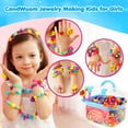 CandWuom 520+ Snap Pop Beads, Toddler Jewelry Making Kit, Beads ...