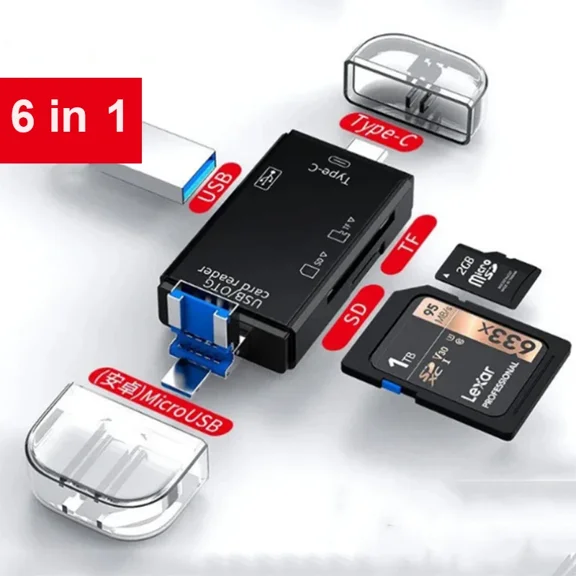 USB 3.0 Portable Card Reader for SD, SDHC, SDXC, MicroSD, MicroSDHC ...