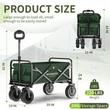 Slsy Electric Foldable Wagon Collapsible with 8" All-Terrain Wheel ...
