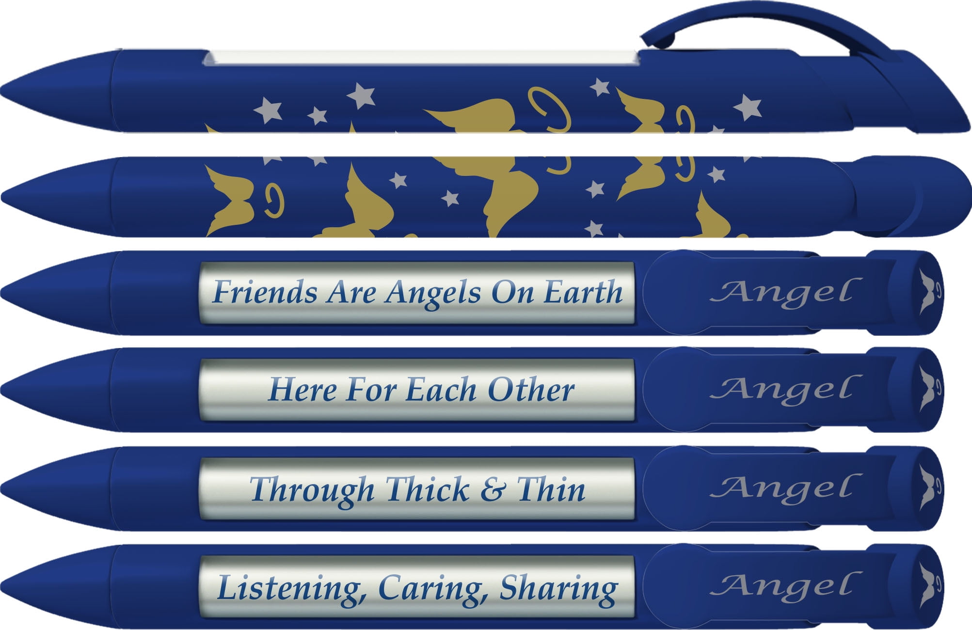 Friend Pen by Greeting Pen- Angel Rotating Message Pen - 6 Pack (36513 ...