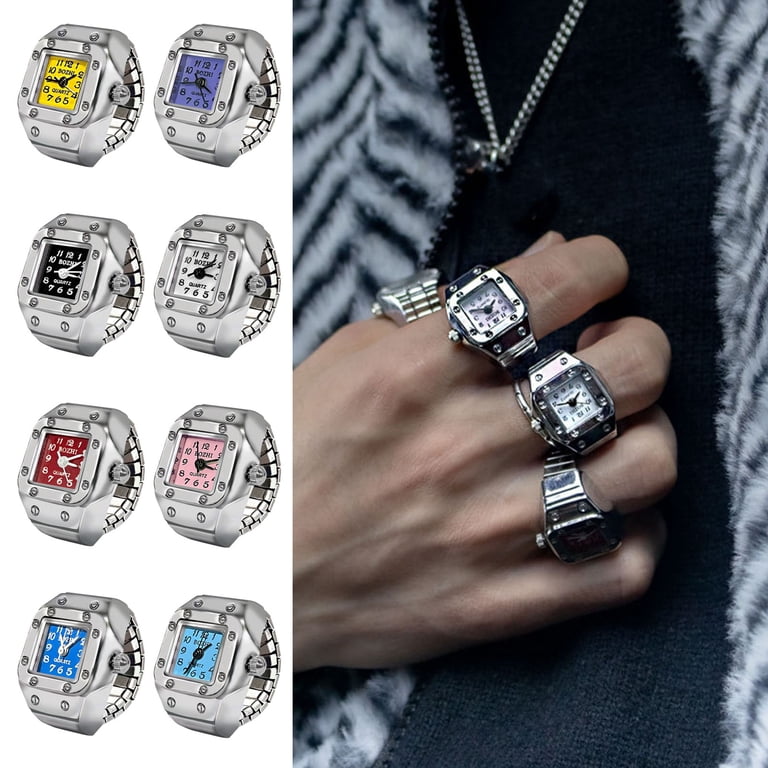 Ring Watches For Women JewelryWe Men's Ring Watch Finger Watch Analogue ...