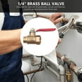 8pcs 1 4 Inch Heavy Duty Brass Ball Valve Shut Off Switch Male And