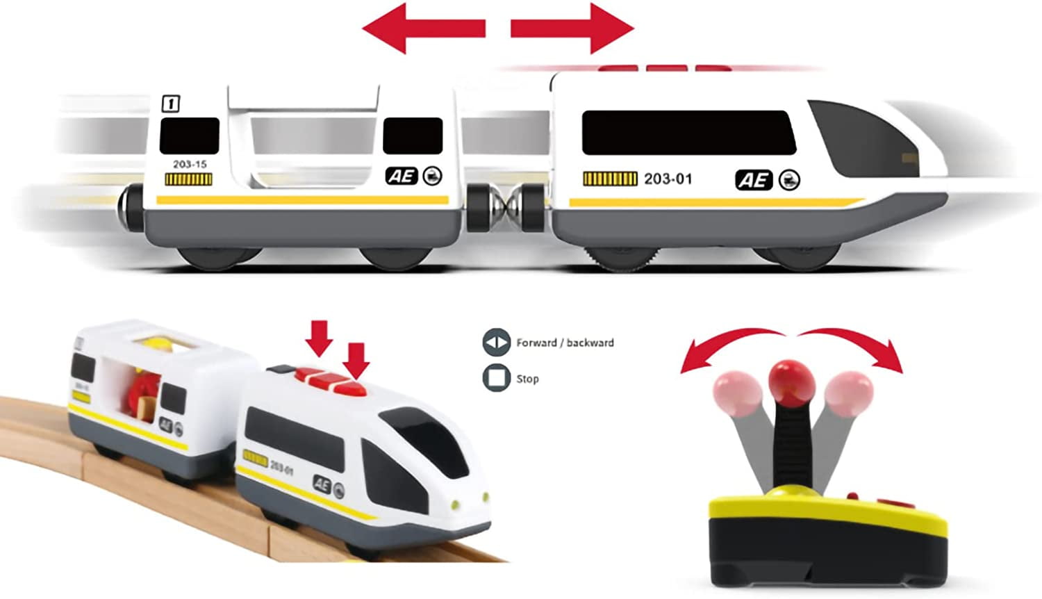 Buy Wooden Train Set Accessories Battery Operated Locomotive Train ...