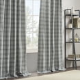 Home Essence Preston Plaid Rod Pocket and Back Tab Panel with Fleece ...