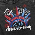 250th Anniversary 4th of July Shirt, Land of the Free 1776 Patriotic ...