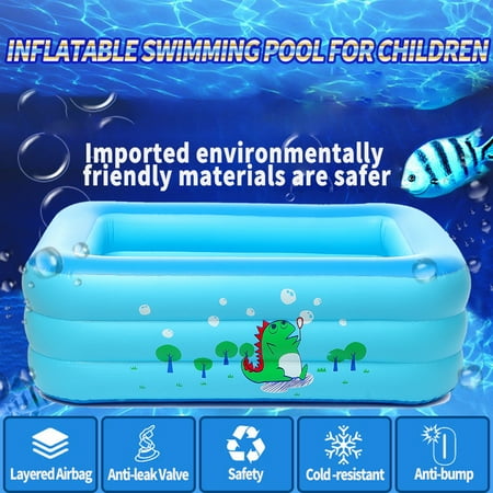 51/59 inch Inflatable Baby Kids Swimming Pool Kiddie Infant Toddlers ...