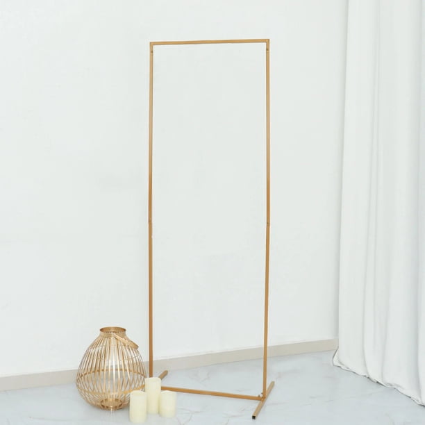 Efavormart 5.5ft Gold Metal Frame Wedding Arch, Rectangular Backdrop ...