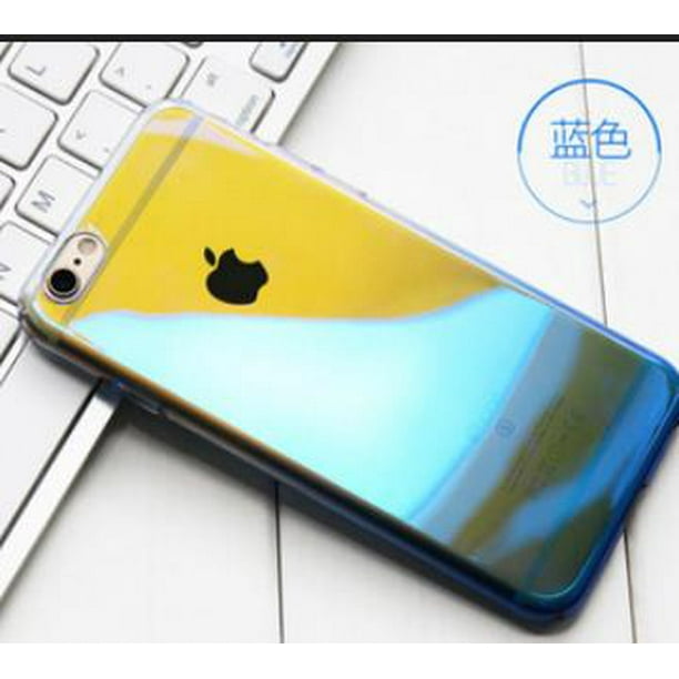 Caja del teléfono del gradiente electrochapado de la nueva moda 2018 para IphoneX (azul ...