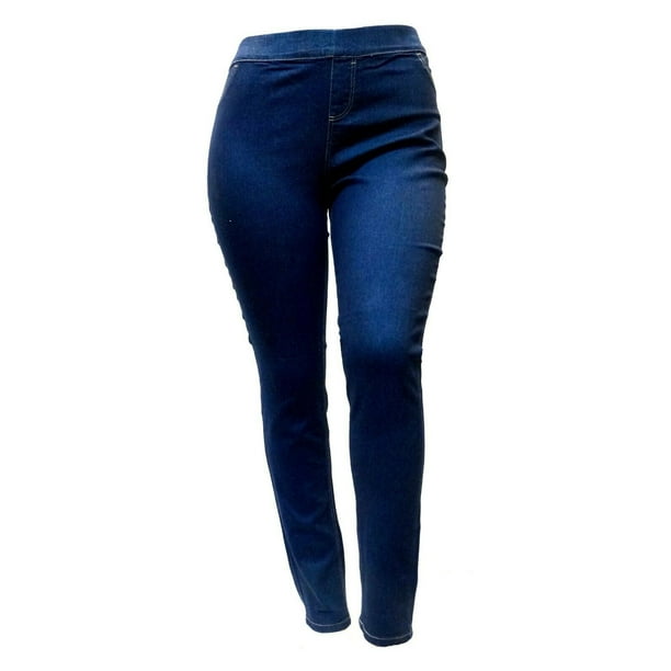 SEXY DIVA WOMENS PLUS SIZE Denim jeans Elastic Waist Pull On Stretch ...