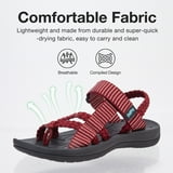 OutPro Hiking Sandals for Womens Comfortable Walking Flip Flop Sandals ...