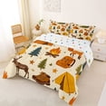 Catabedysis Camping Pattern Full Size Comforter Sets,Fox Deer Print ...