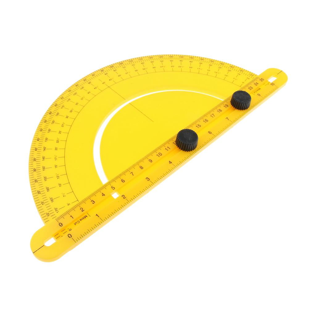 360 Degree Angle Measure 100mm Diameter Protractor Swing Arm School ...
