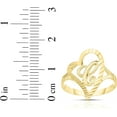 Floreo 10k Yellow Gold A-Z Cursive Letter and Heart Initial Ring, Small ...