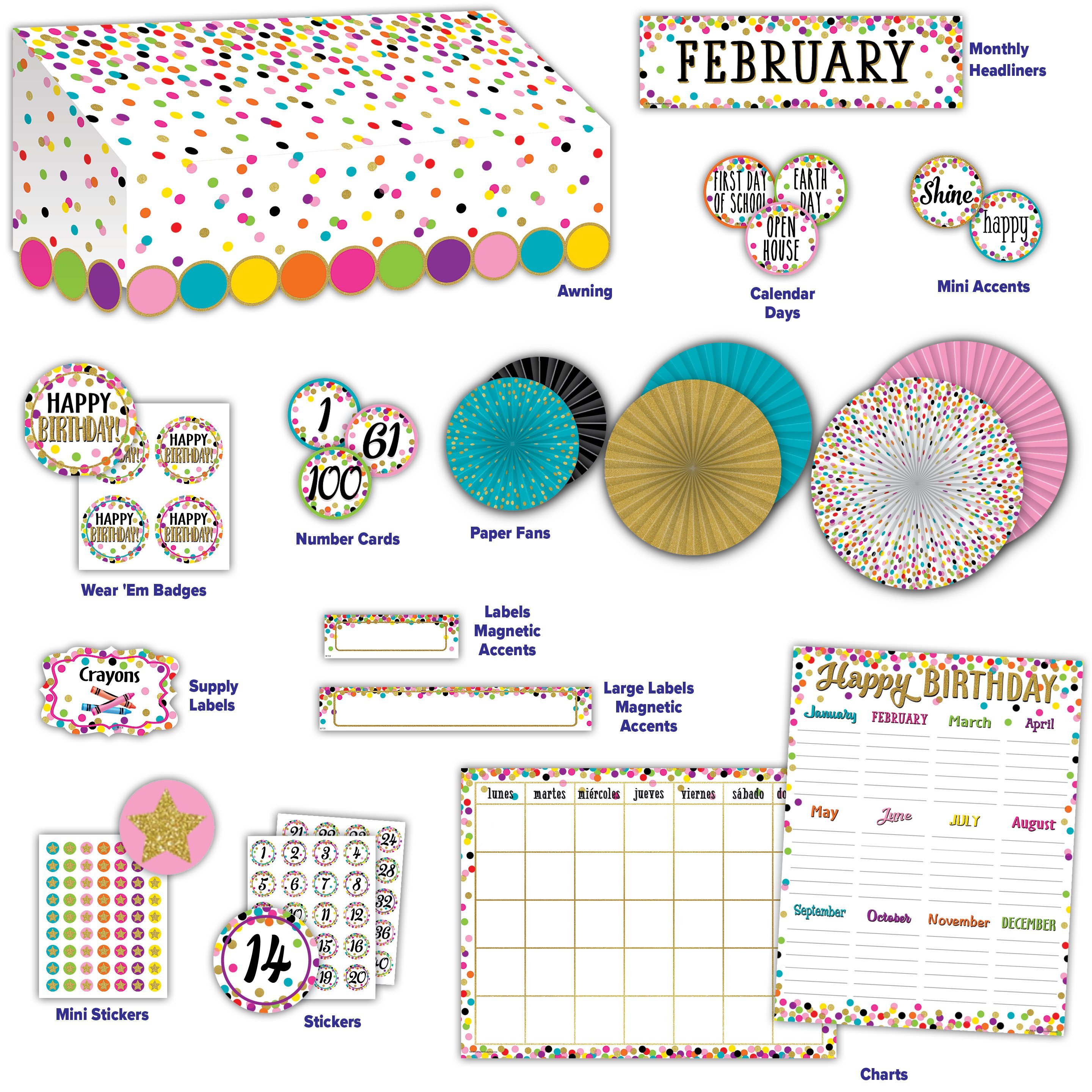 Confetti Expansion Classroom Environment - Walmart.com