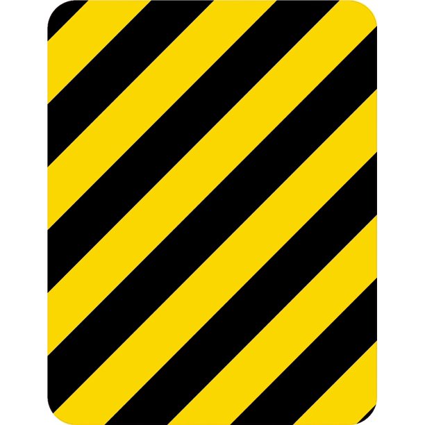 StickerTalk Yellow and Black Caution Stripes Vinyl Sticker, 10.5 inches ...
