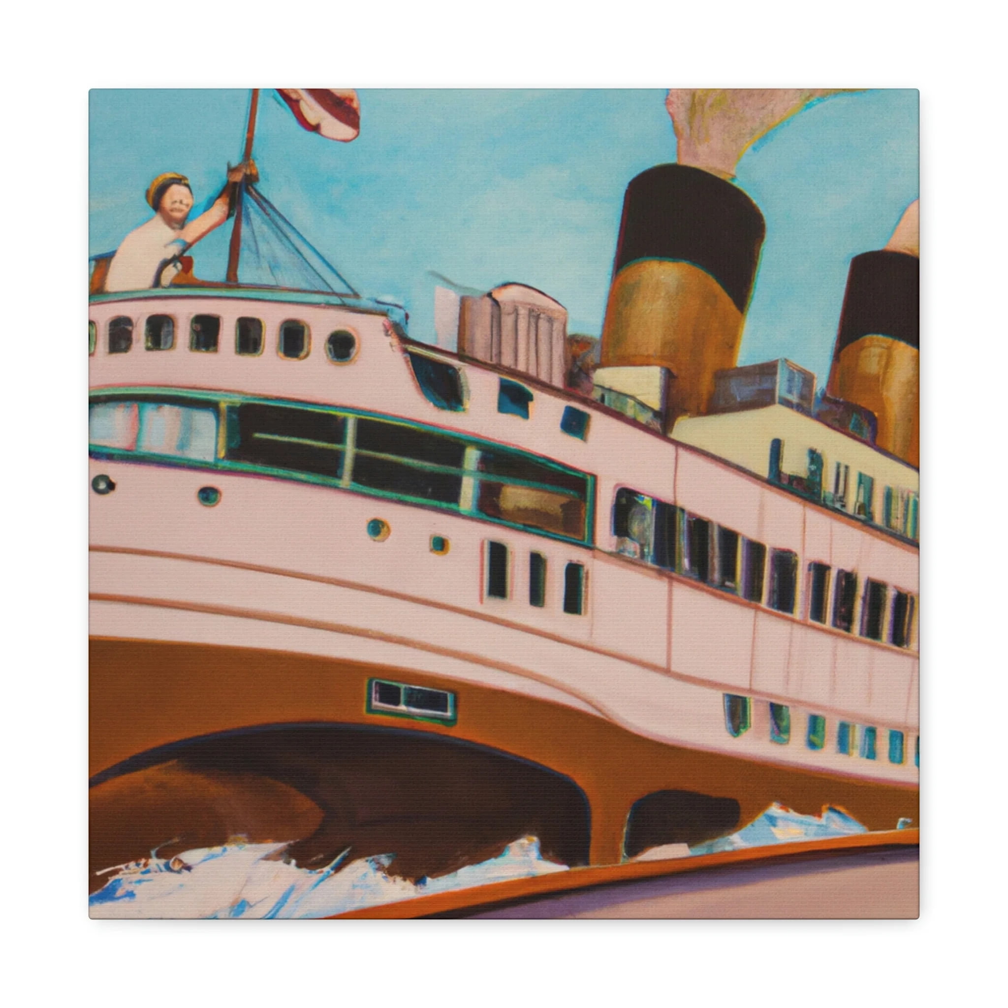 Ferry in Art Nouveau - Canvas - Walmart.com