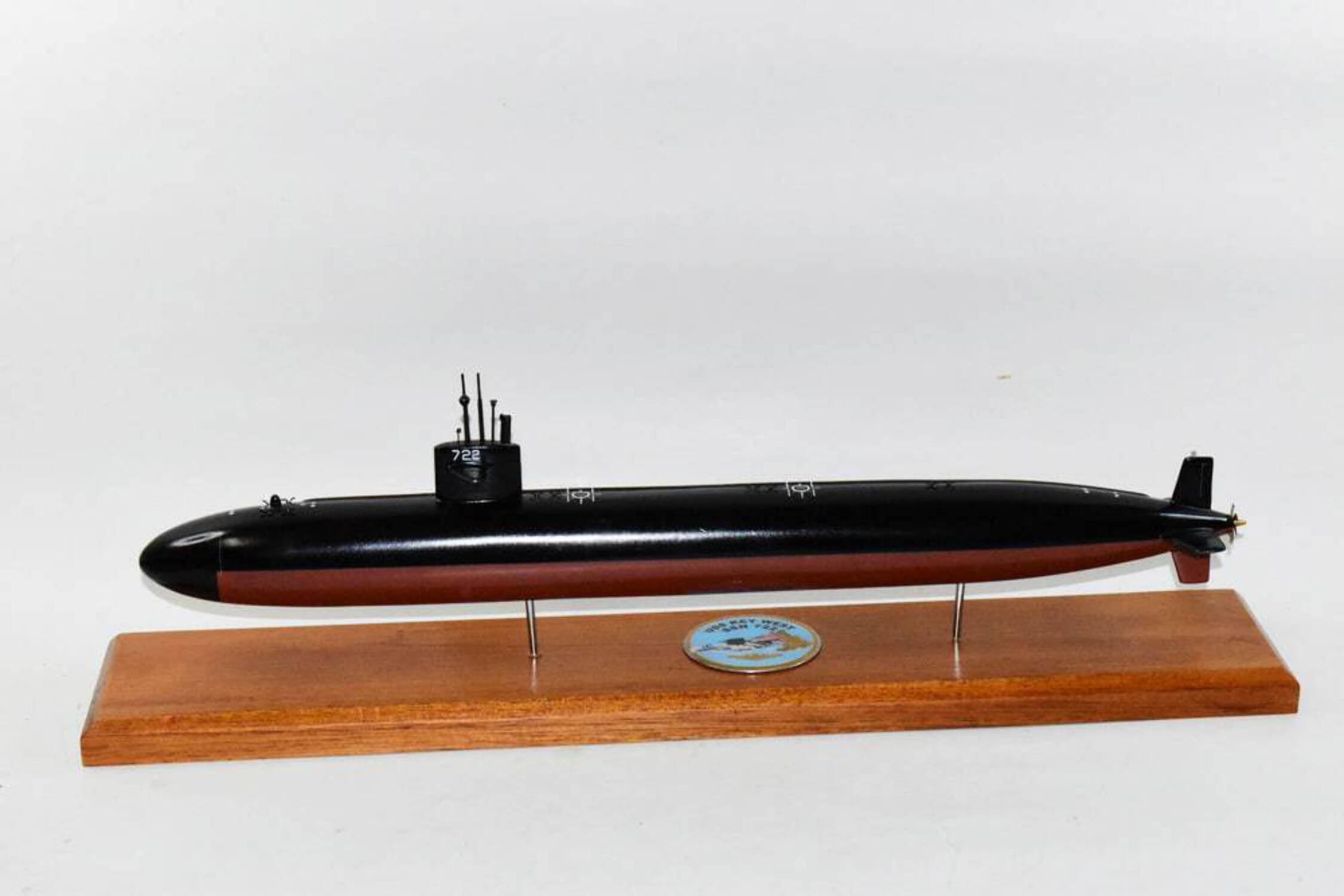 USS Key West (SSN-722) Submarine Model, Navy, Scale Model, Mahogany, 20 ...