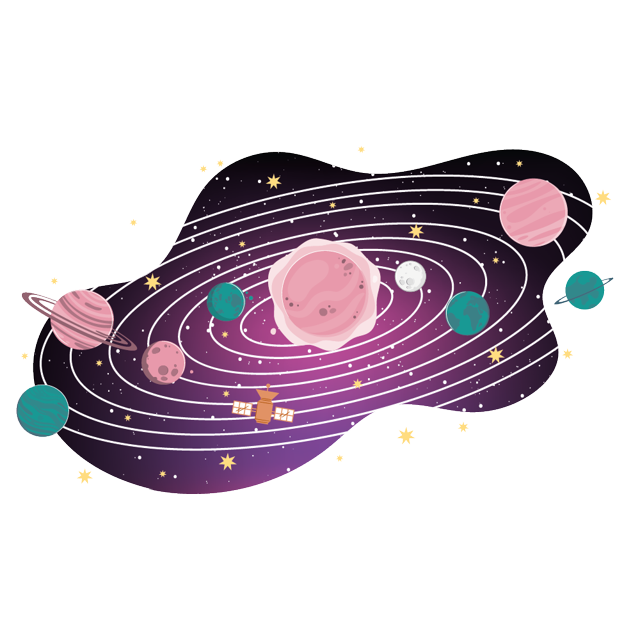 Home Living Room 19" x 30" Purple Themed Outer Space Solar System Vinyl ...