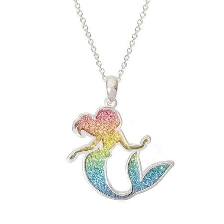 Disney Princess Little Mermaid Jewelry for Women, Ariel Rainbow Glitter ...
